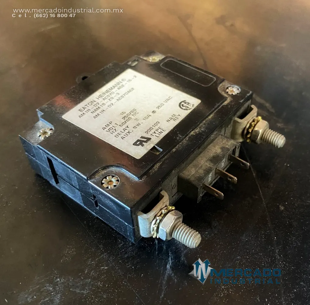 Interruptor cortacircuitos 15 A 250 V DC parte AM1R-D2-AC07DA52 marca ...