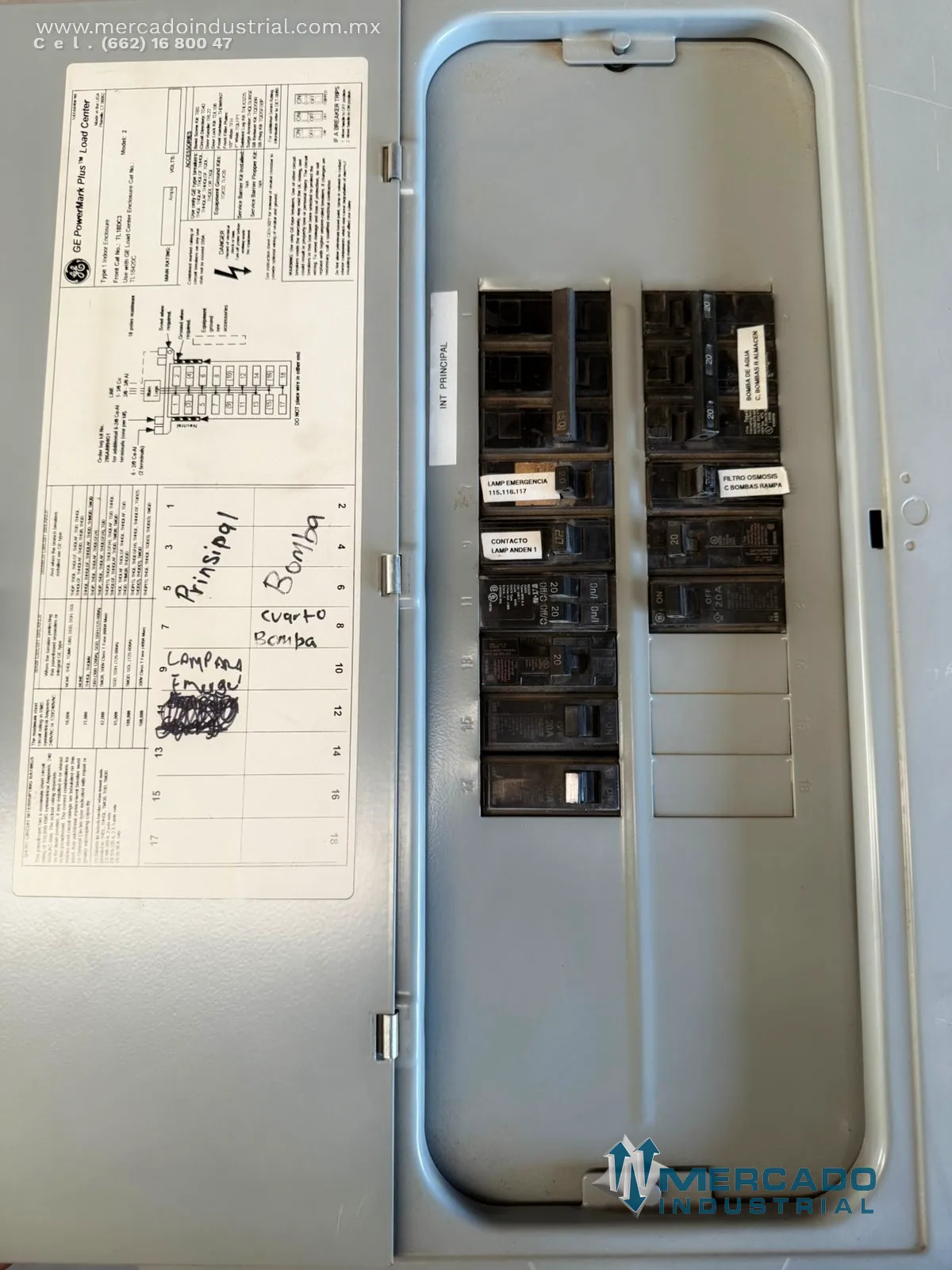 Tablero de distribución 18 circuitos 225A 110/220V modelo TL18DC3 marca ...